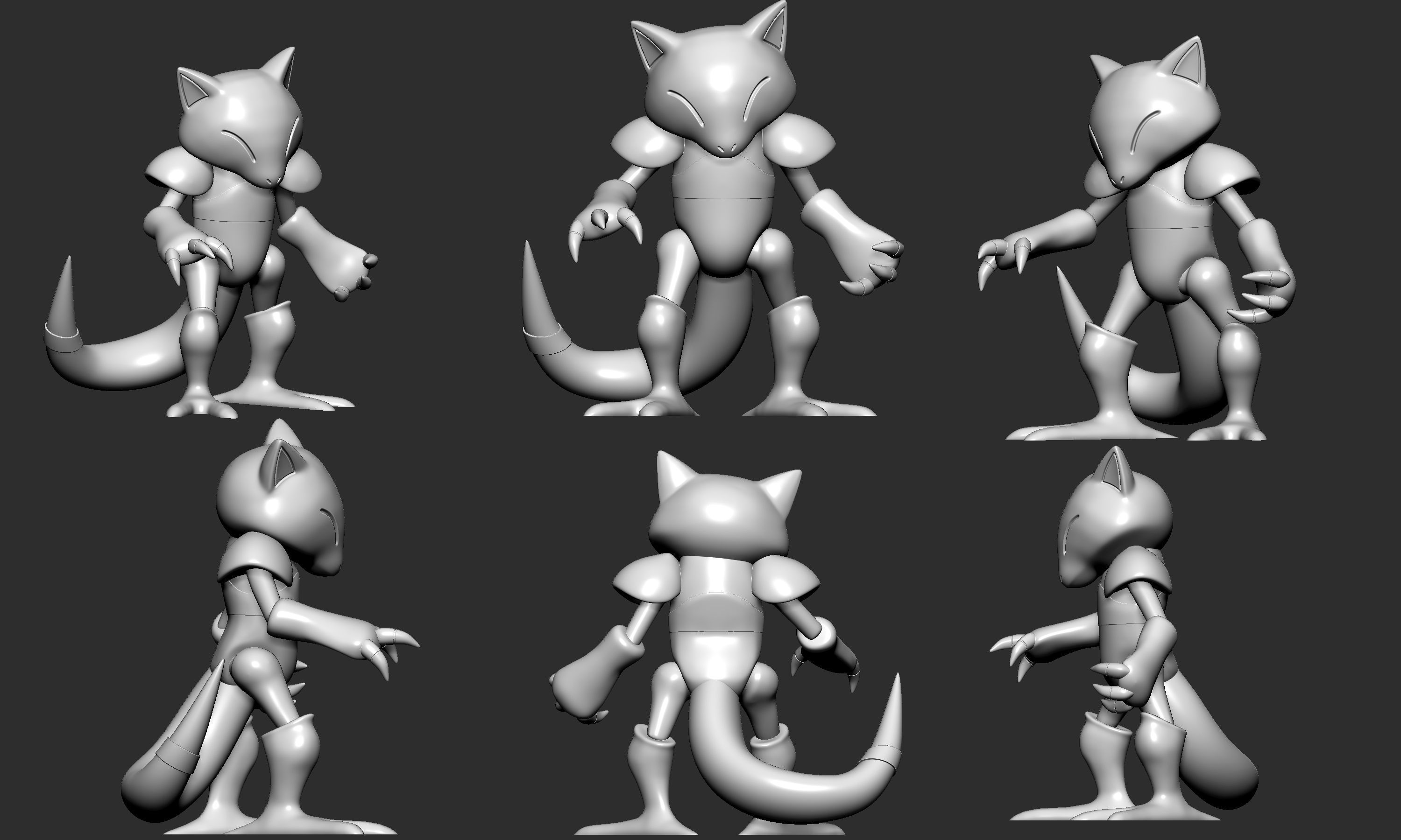 Pokemon - Abra with 2 poses 3D model 3D printable | CGTrader