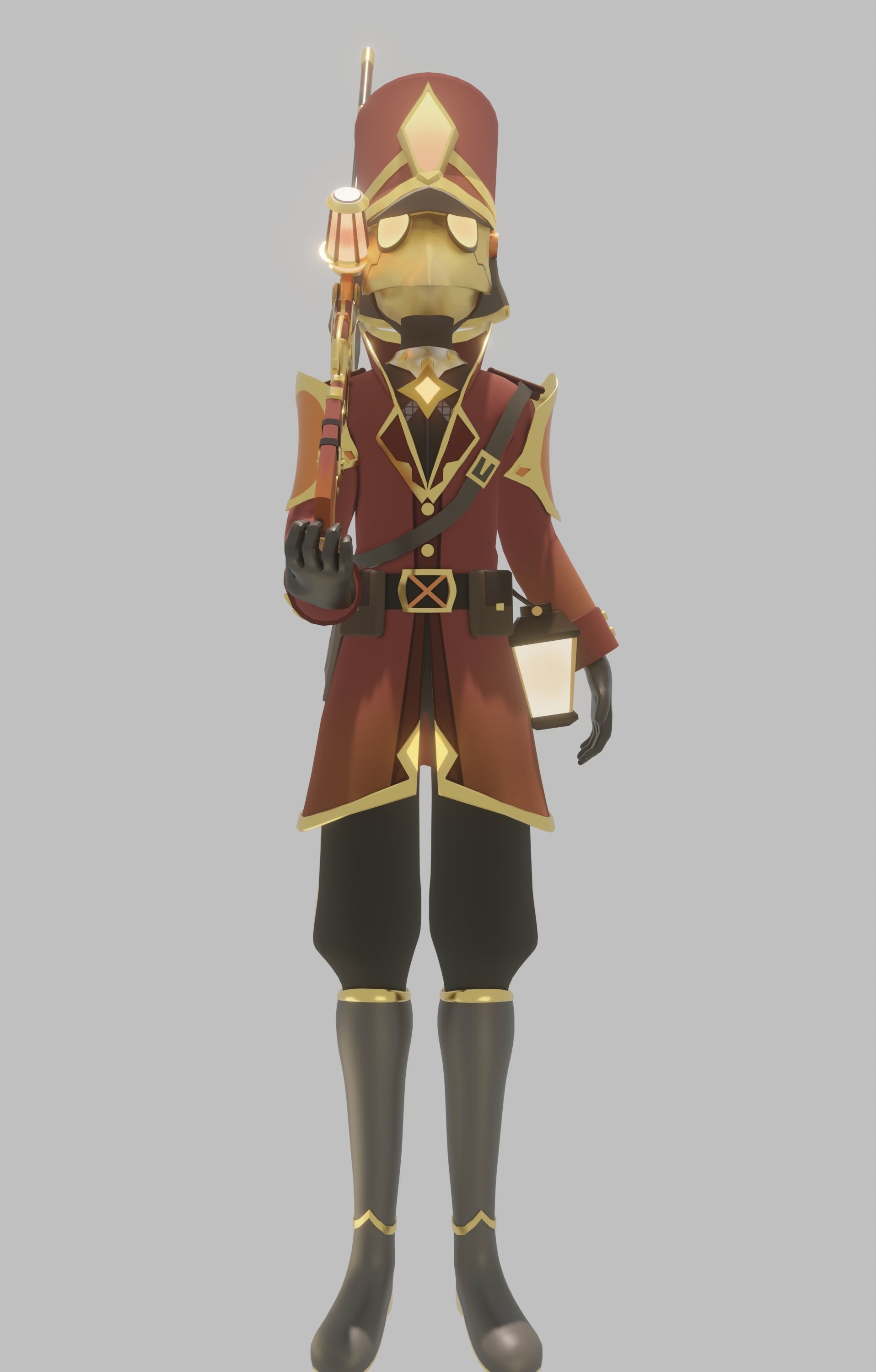 fantasy soldier with gun 3D Model 3D model rigged | CGTrader