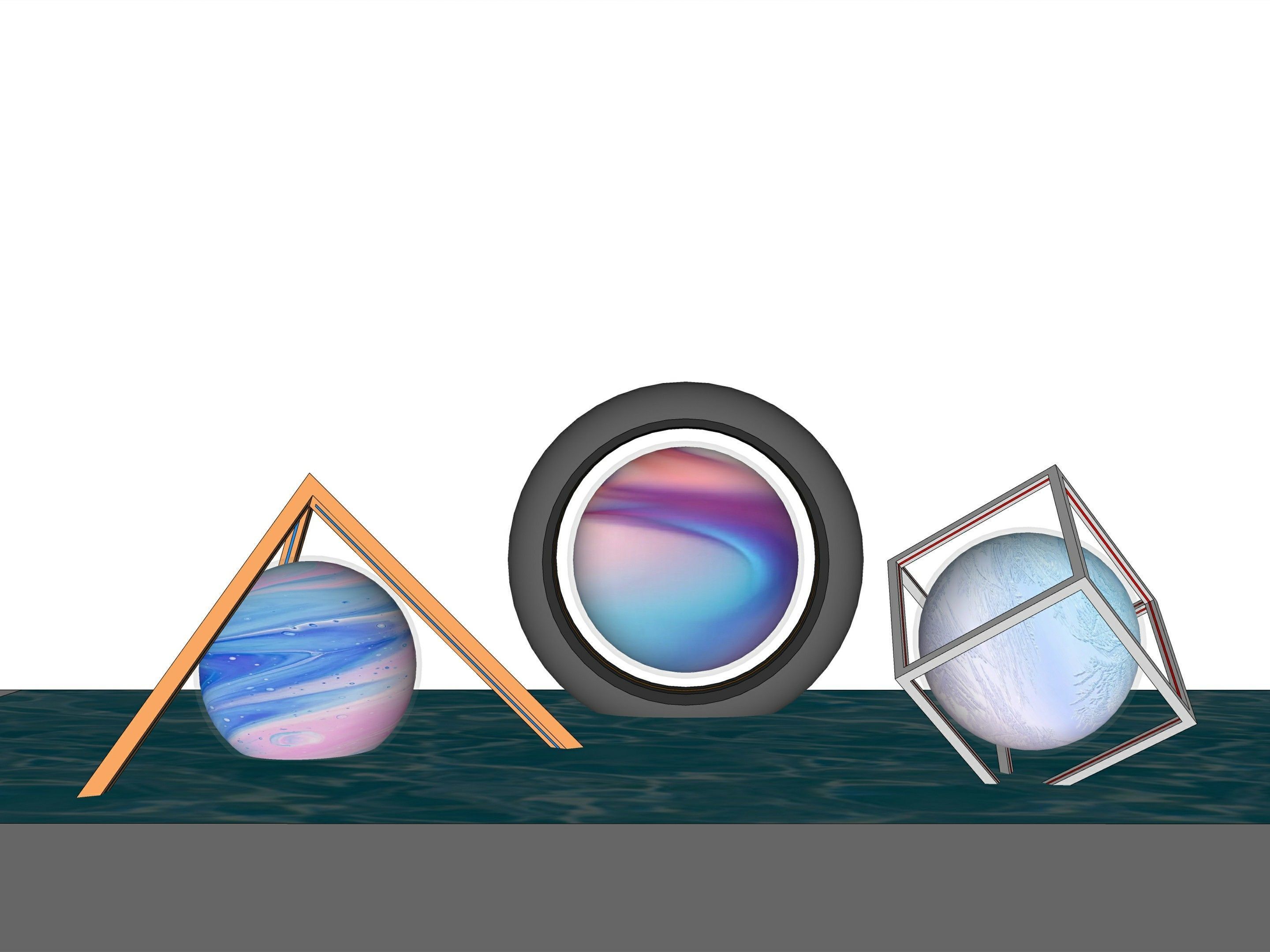 Planet Art Installation Sculpture 3D model | CGTrader