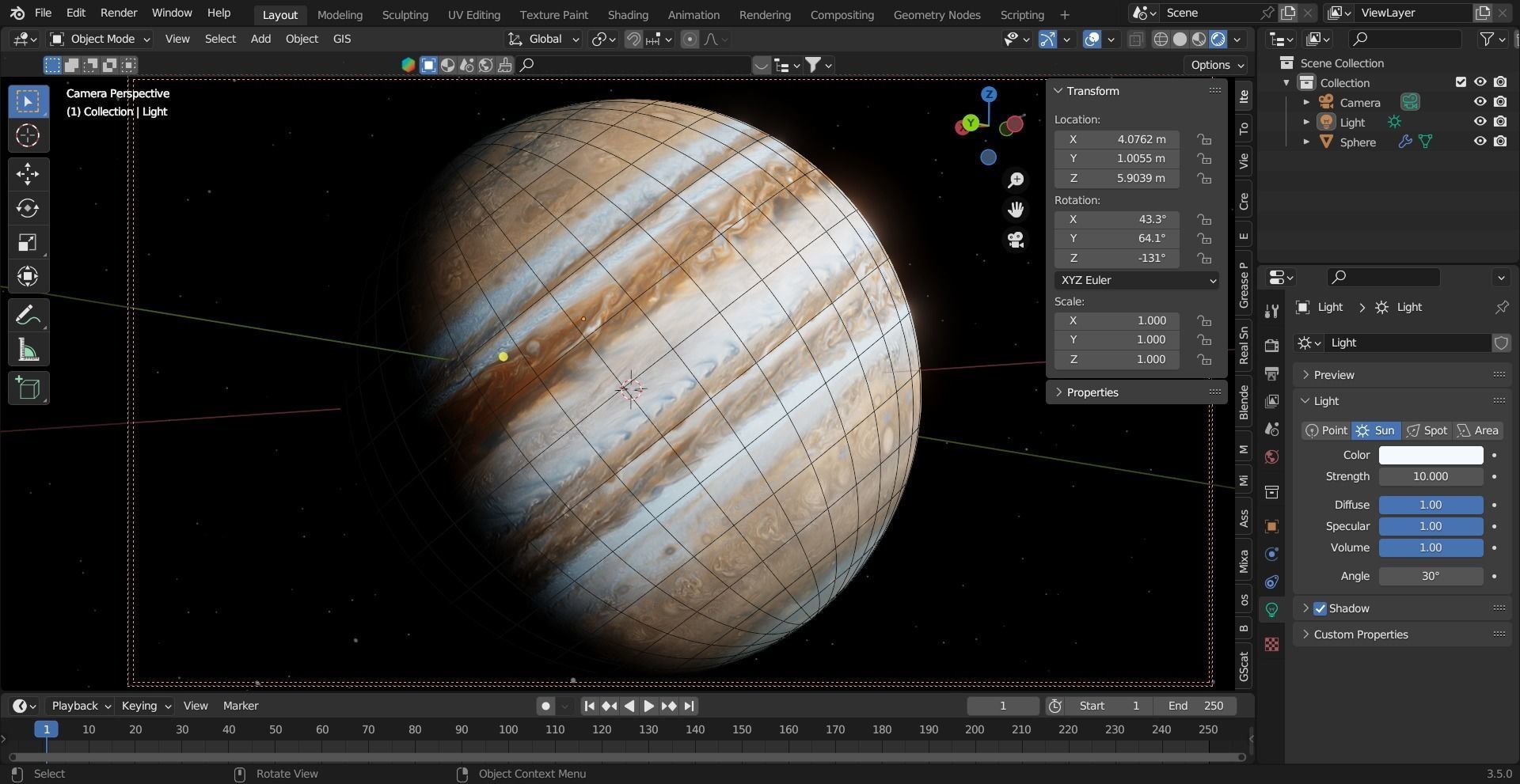 3D model Jupiter Planet Photorealistic-Low poly 8k 3D model VR / AR ...