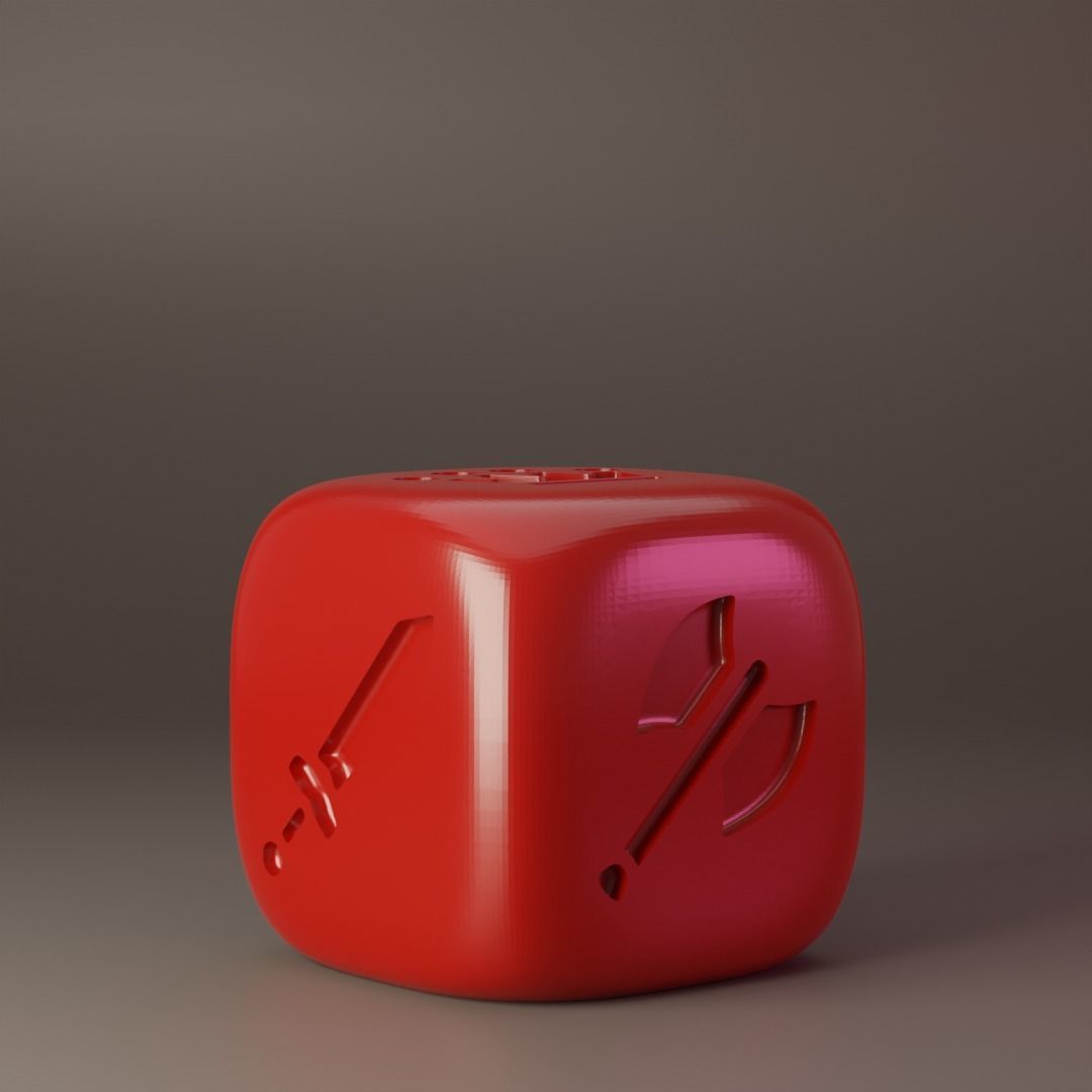 dice model with icons free 3D model | CGTrader