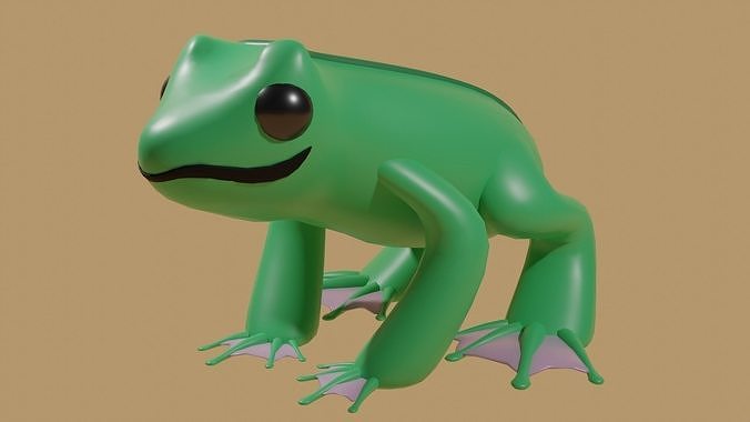 Cute Frog lv3 3D model | CGTrader