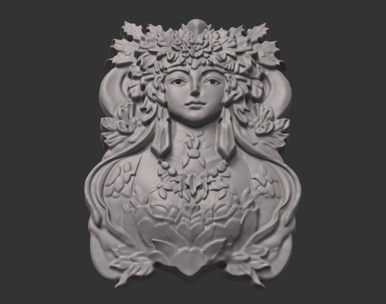 Bas Relief Woman 230519B 3D model 3D printable | CGTrader