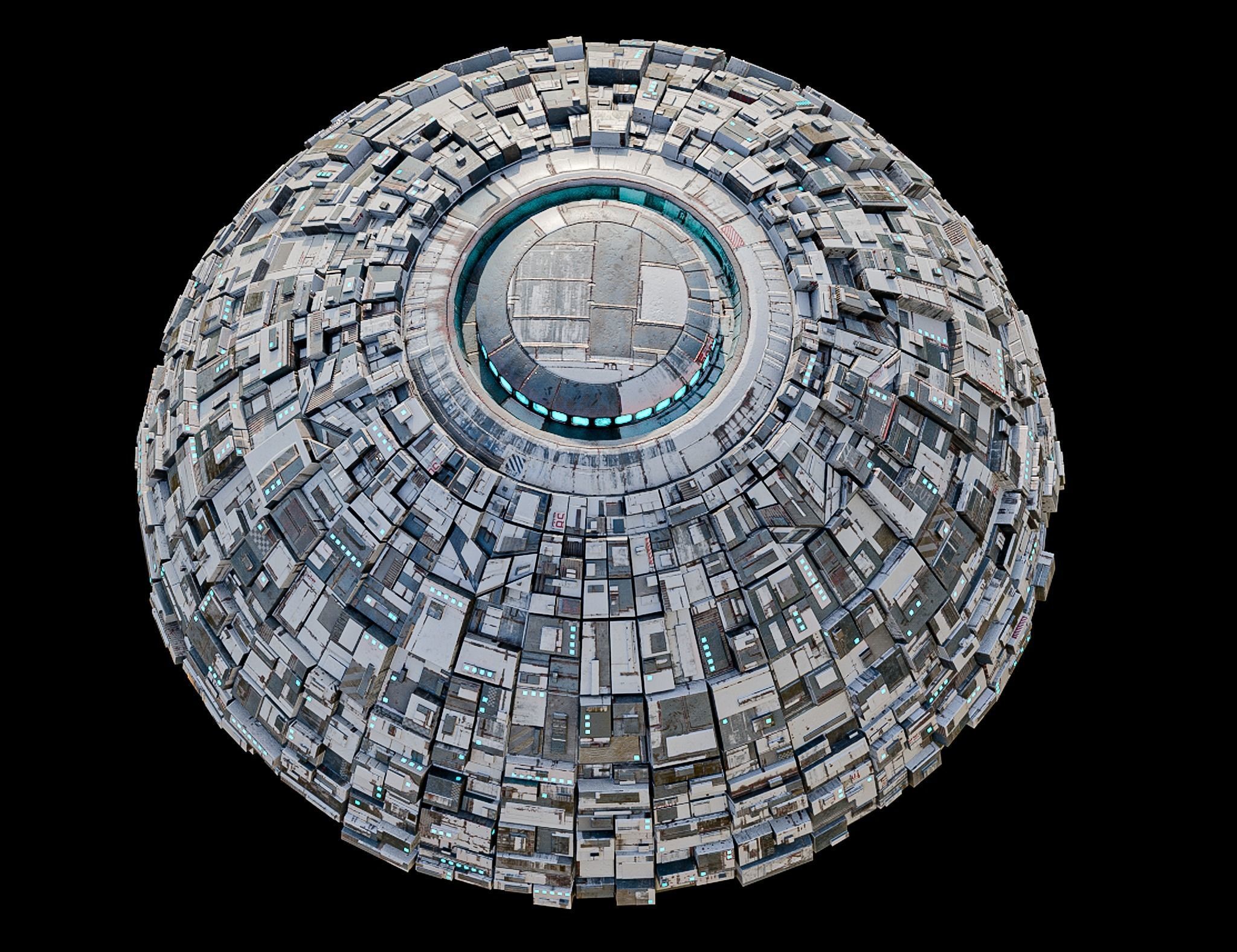 3D model Sci-Fi Base SemiSphere Sphere Hemisphere Lowpoly VR / AR / low-poly | CGTrader
