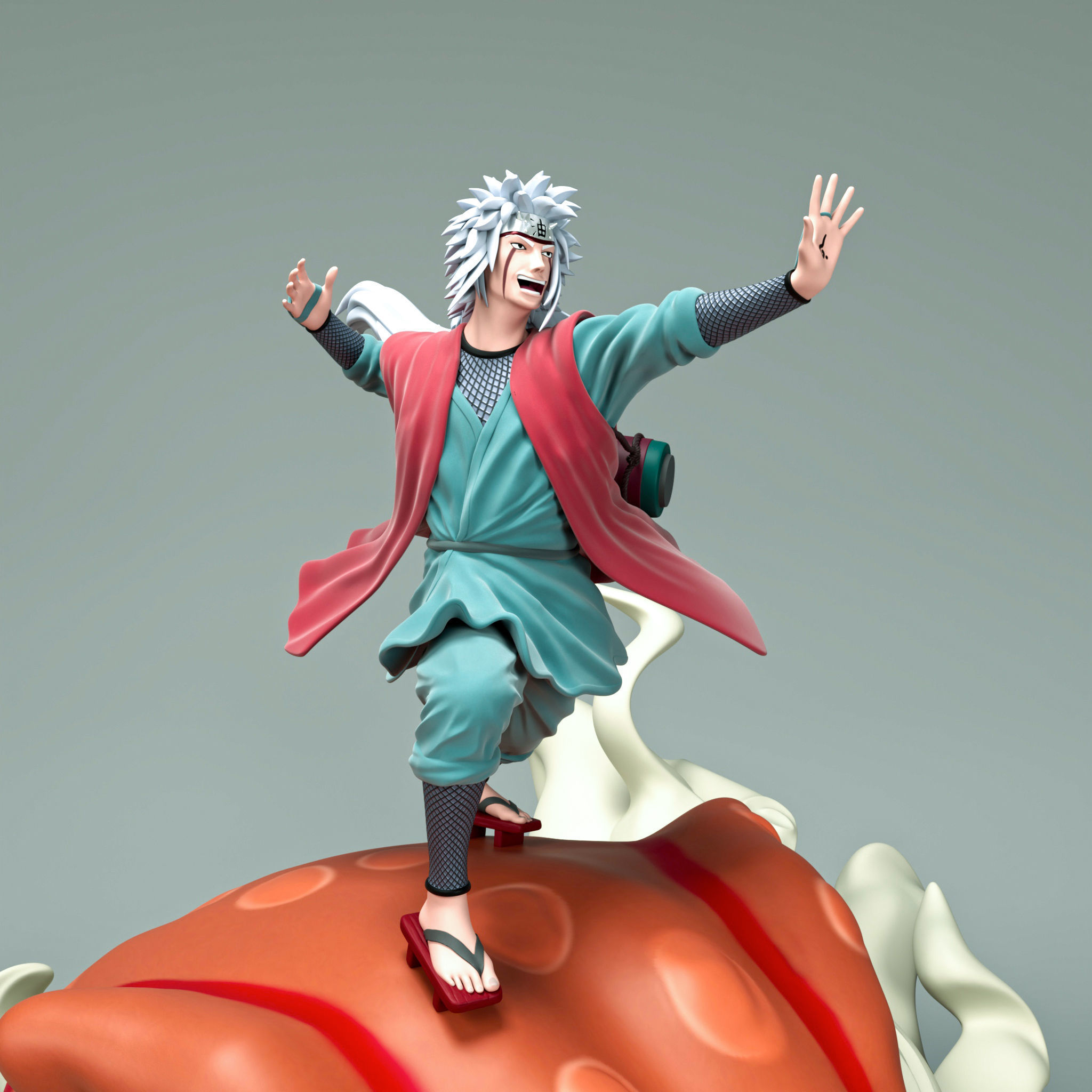 Jiraiya with Gamabunta 3D Printing Diorama 3D model 3D printable | CGTrader