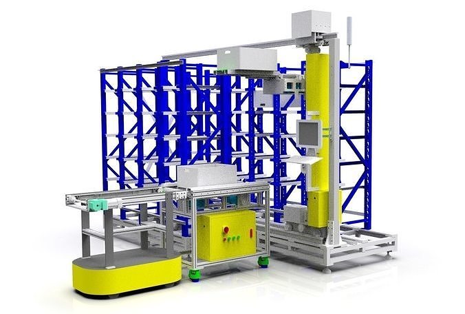 Small-sized Automated Warehouse 3D model | CGTrader
