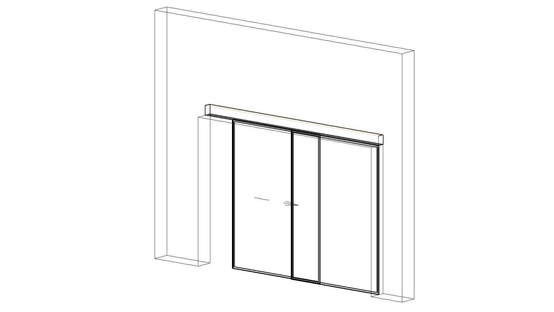 Wall Based Automatic Single Sliding Door 3D model | CGTrader