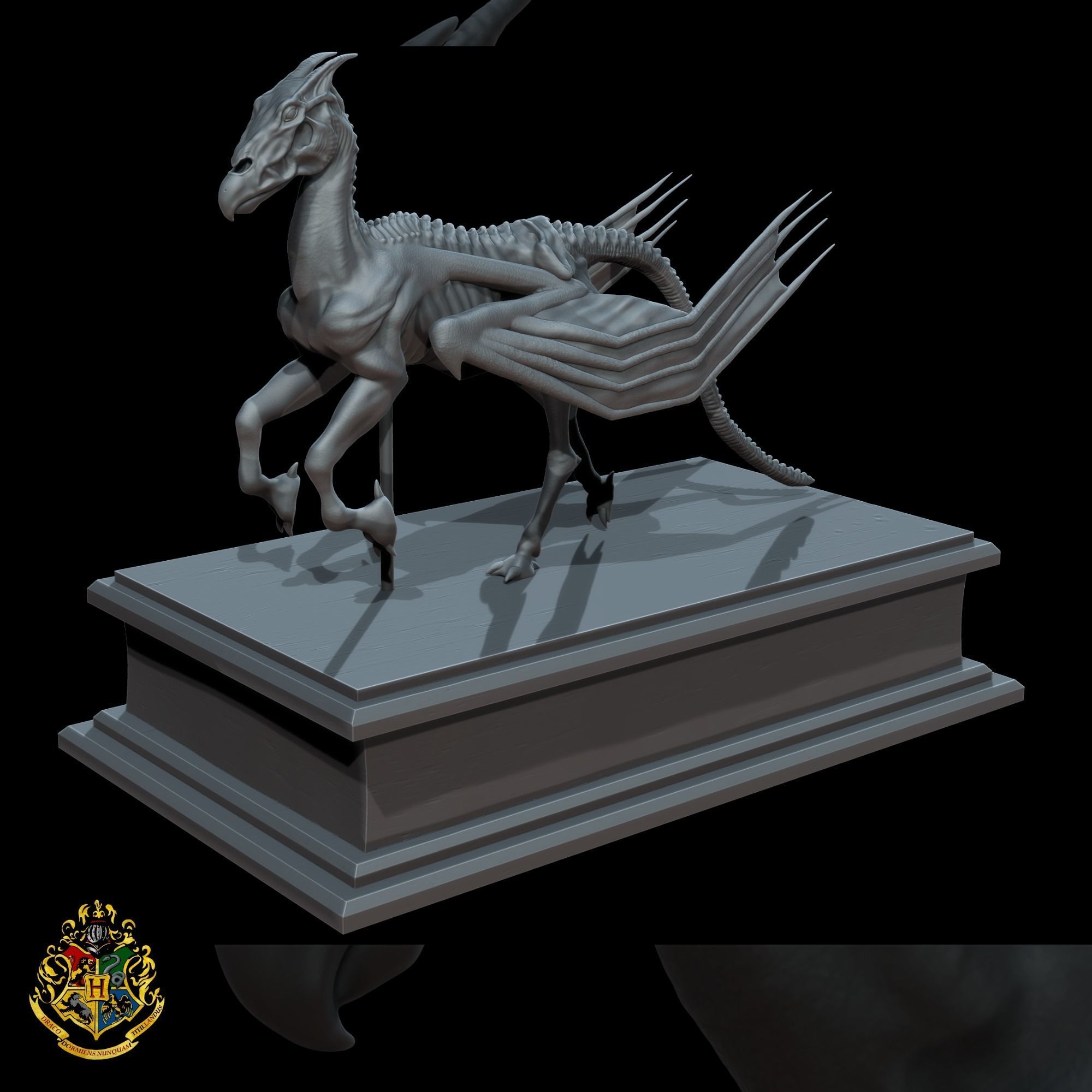 Thestral sculpture - Harry Potter 3D model 3D printable | CGTrader