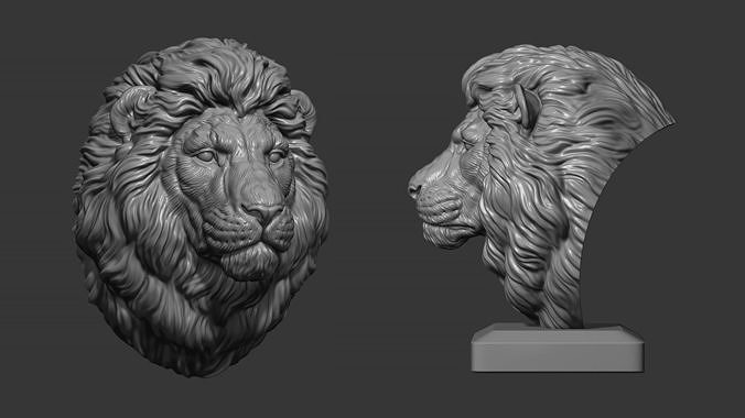 Lion quiet 3D model 3D printable | CGTrader