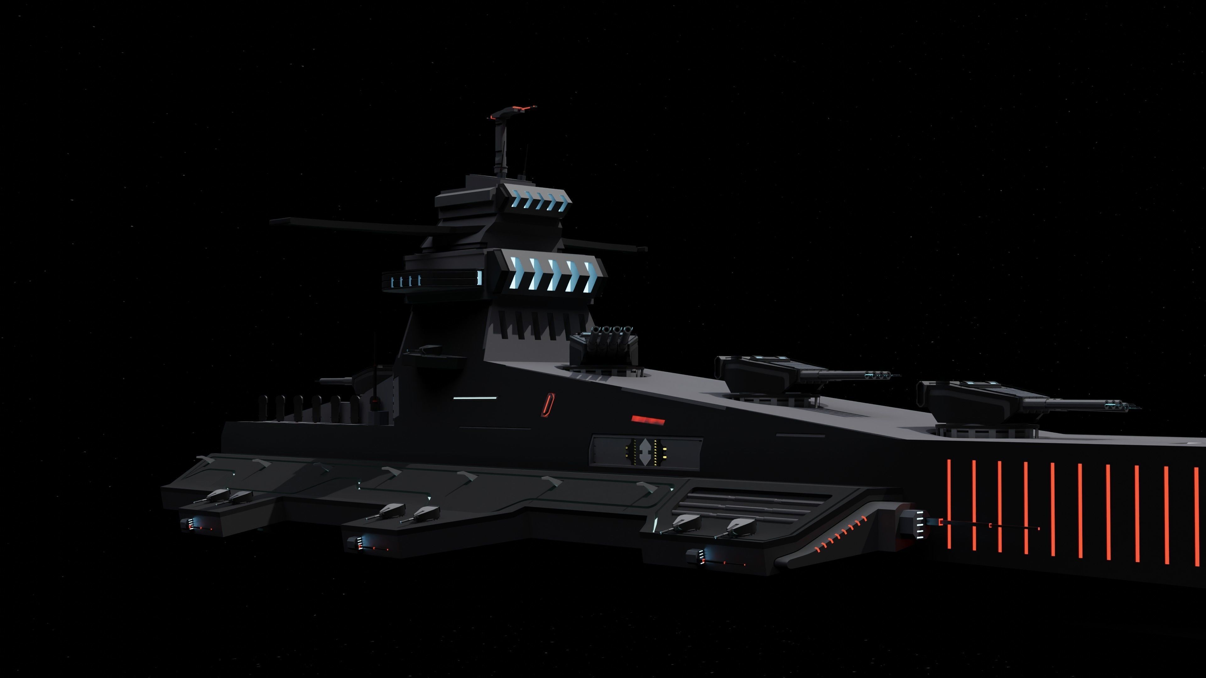 3D model Starfire-class Space Battleship VR / AR / low-poly | CGTrader