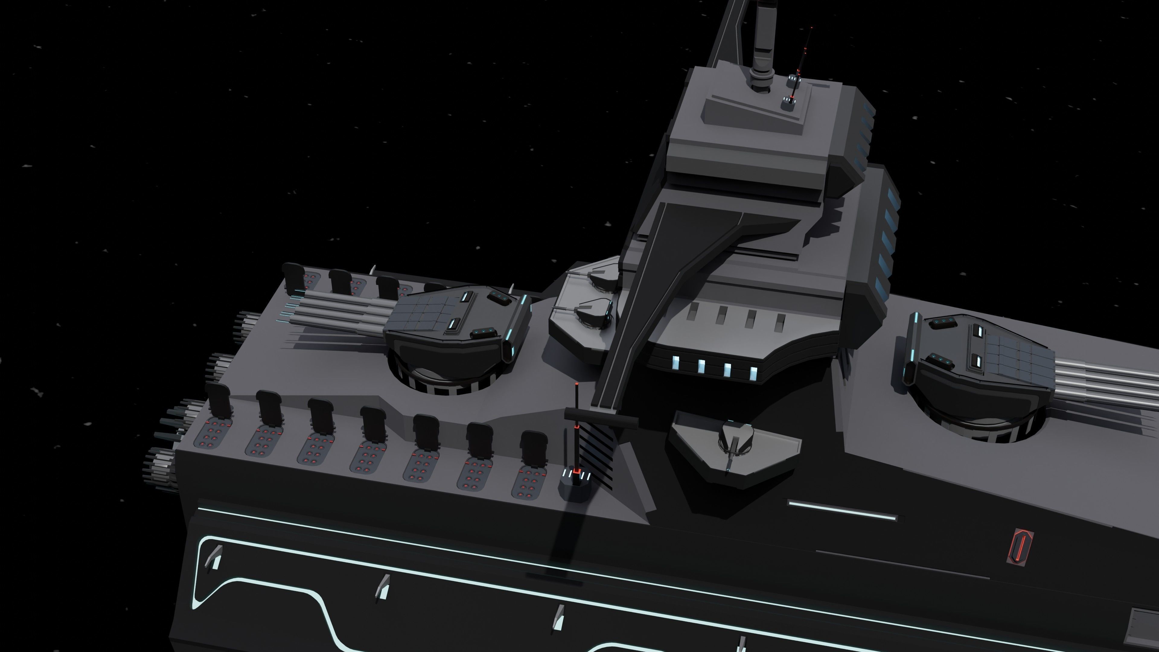 3D model Starfire-class Space Battleship VR / AR / low-poly | CGTrader