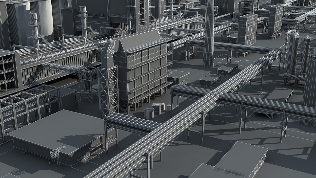 Factory 1 3D model | CGTrader