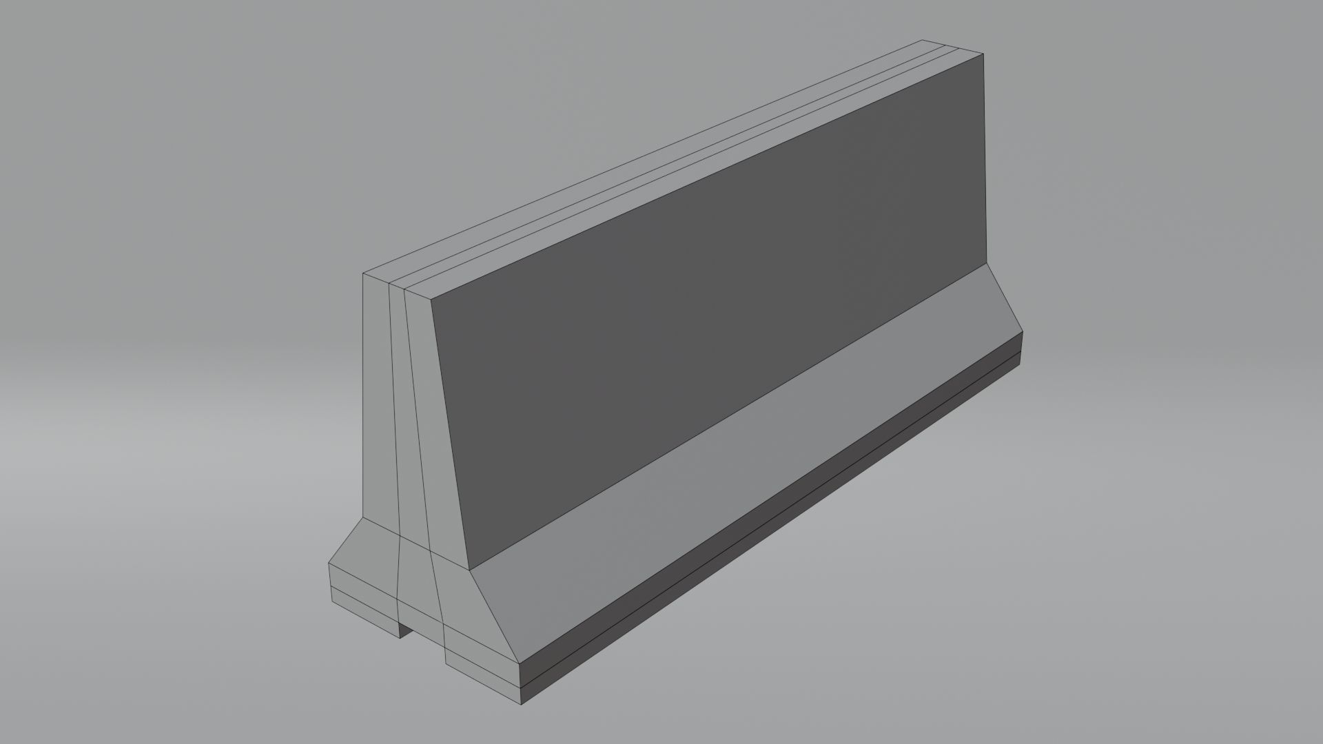 3D model Collection of Low - Poly Concrete Barrier By Nikdox VR / AR ...