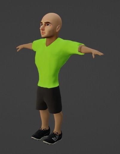 3D model Football player fourth VR / AR / low-poly | CGTrader