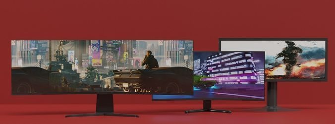 Gaming Monitors Pack 3D model | CGTrader