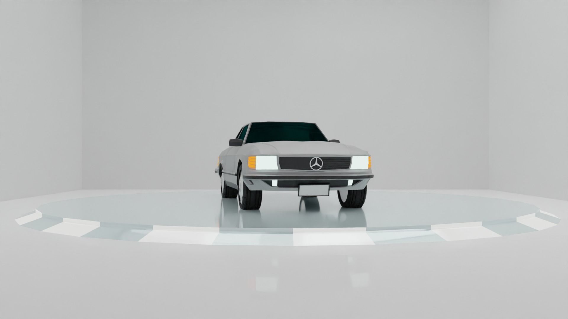 MERCEDES SL 1972 - LOW POLY 3D model | CGTrader
