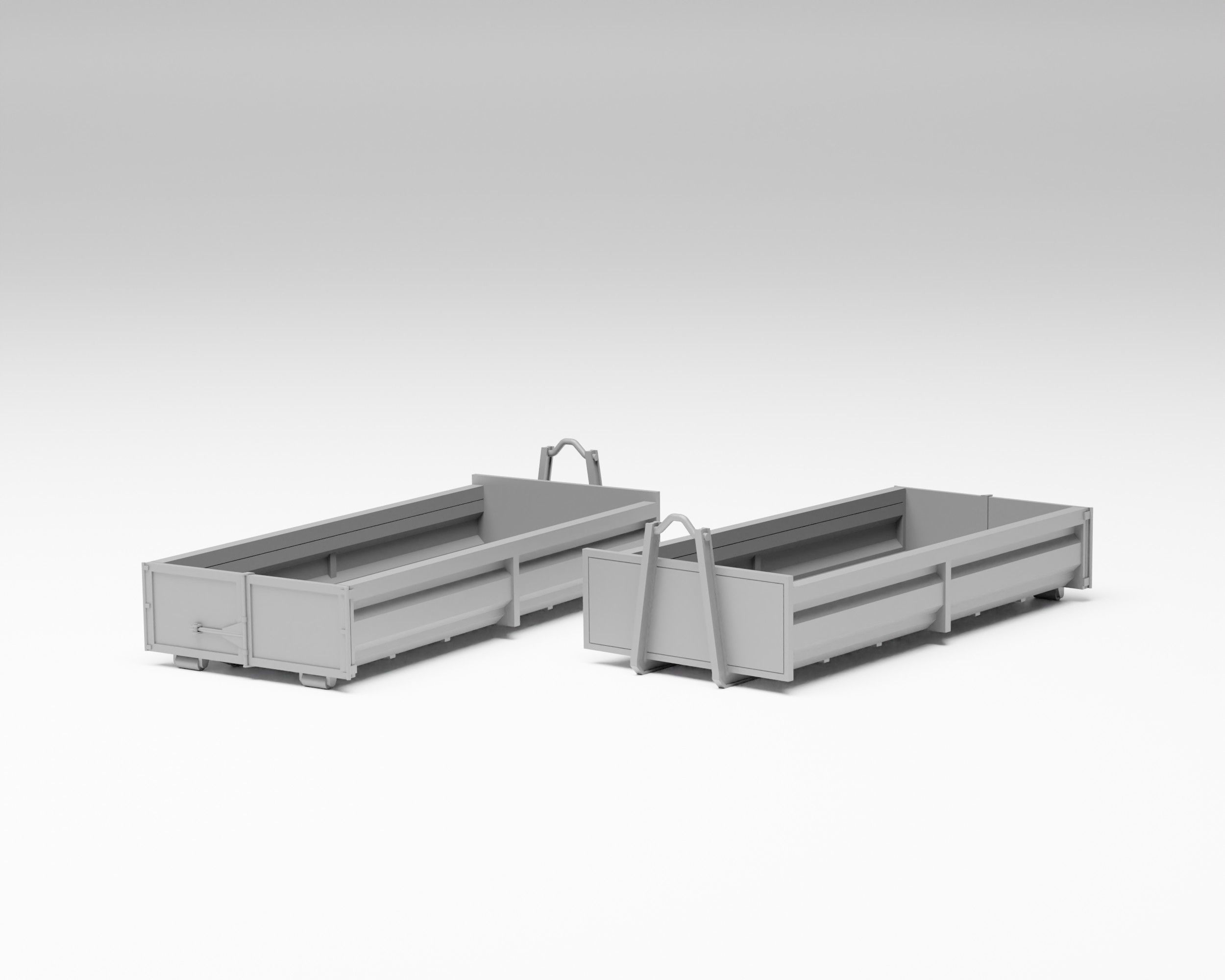 Garbage pack - Set of 13 containers and bins in H0 scale 3D model 3D ...