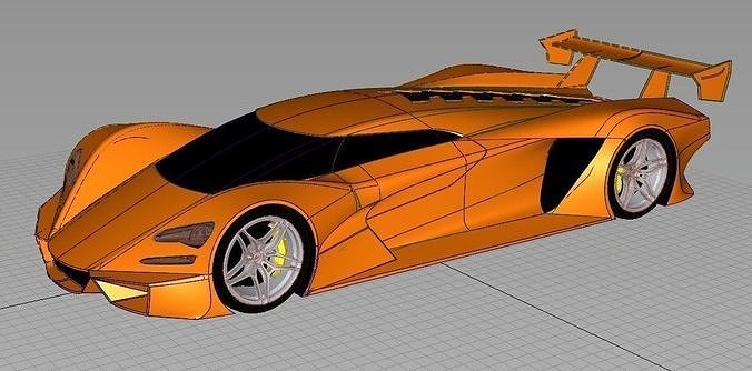concept hyper car 3D model | CGTrader
