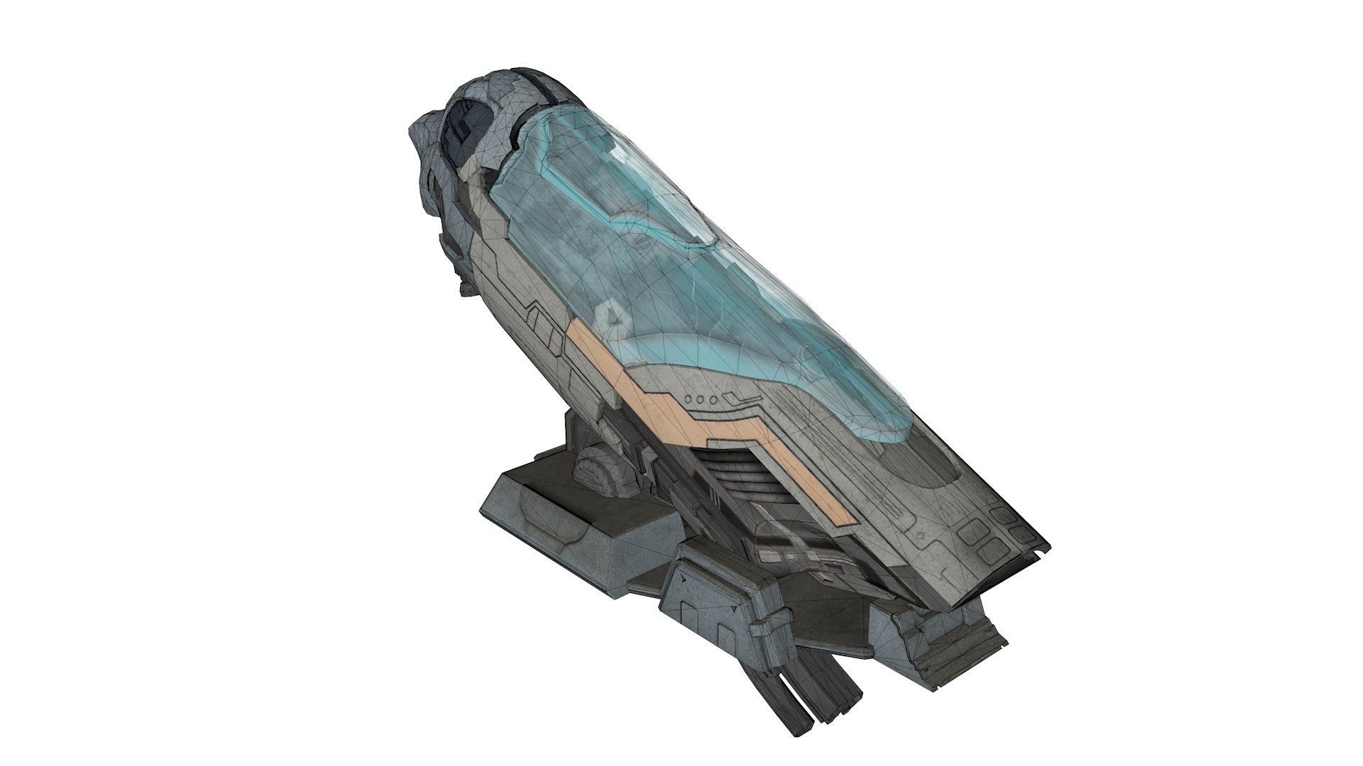 3D model Futuristic Sleep Pod VR / AR / low-poly rigged animated | CGTrader