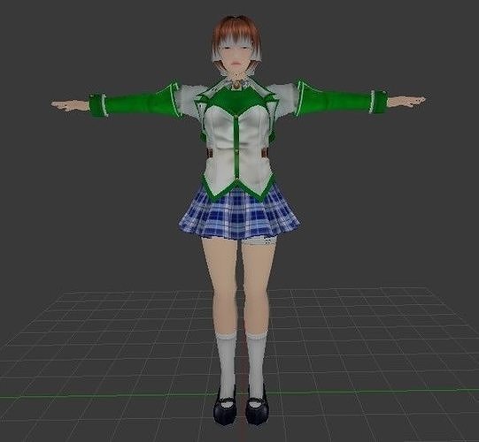 Beautiful Anime Girl 3D model | CGTrader