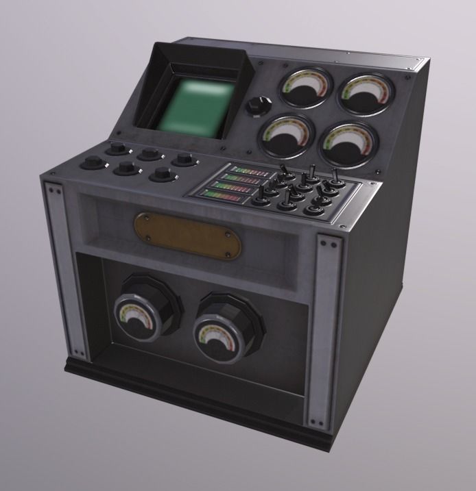 3D model Computer Panel VR / AR / low-poly | CGTrader