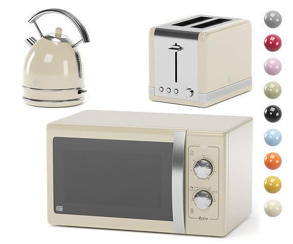 SWAN kitchen appliances 3D model | CGTrader