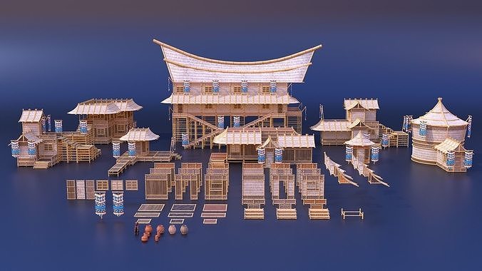 3D model Tribe Modular Asset Pack VR / AR / low-poly | CGTrader