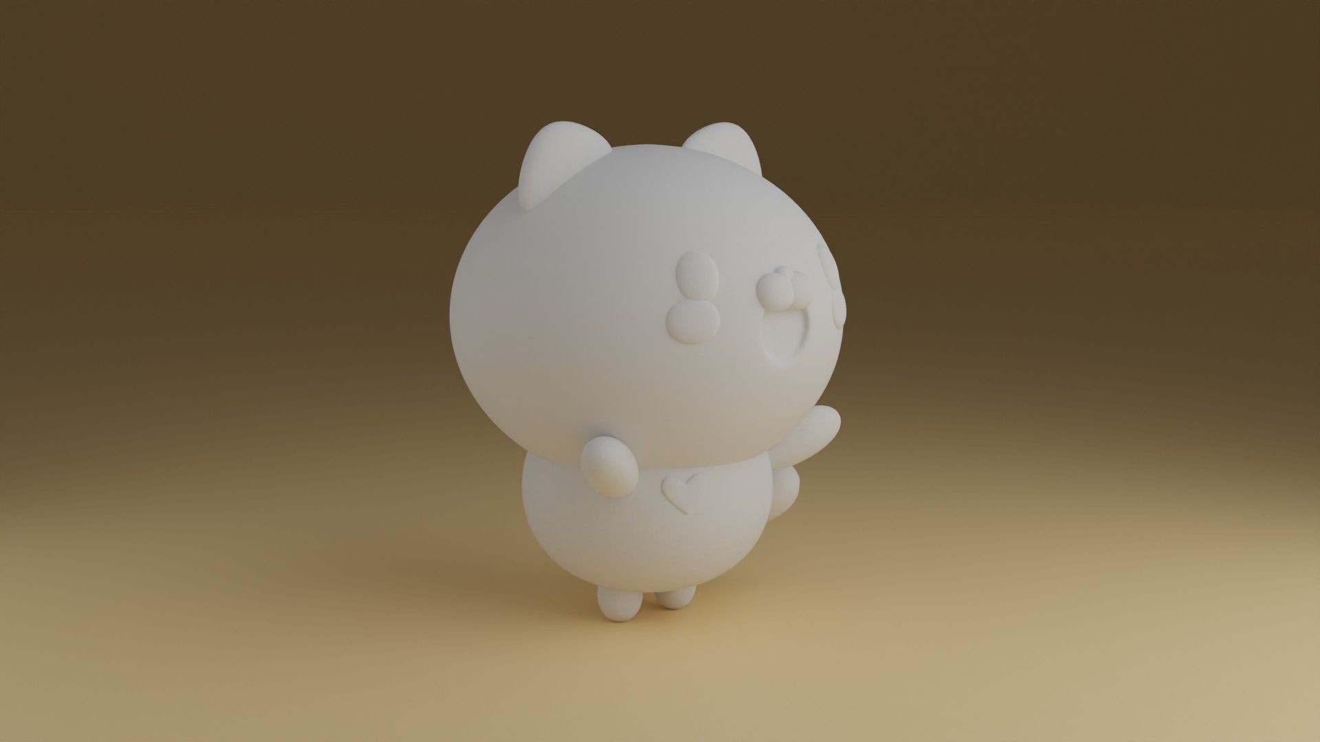 kitty 3D model 3D printable | CGTrader