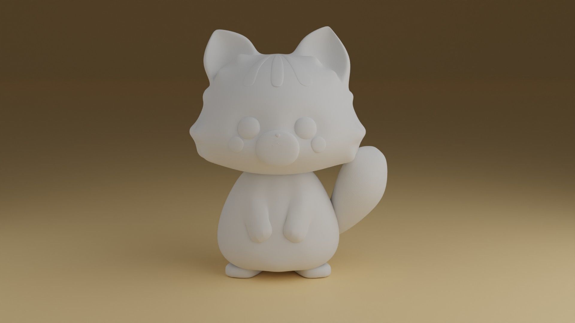 kitty 3D model 3D printable | CGTrader