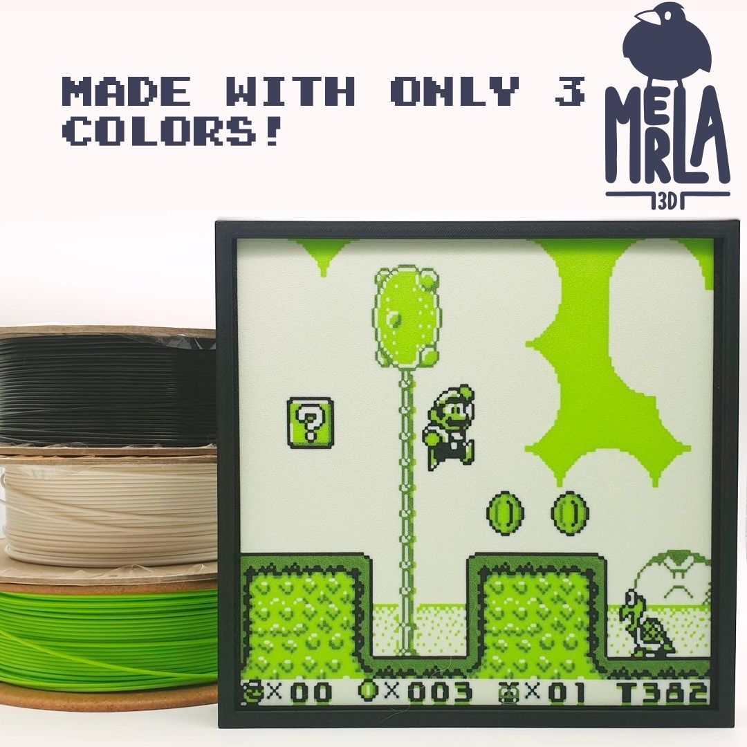 SUPER MARIO PRINT - 3 COLOR MULTICOLORED PRINT 3D model 3D printable ...