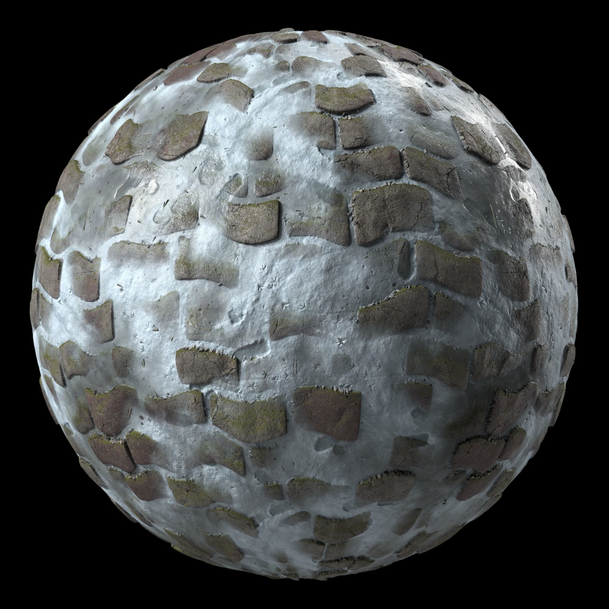 Texture Pavement Materials 37- Paving By Snow and Mud Seamless VR / AR ...