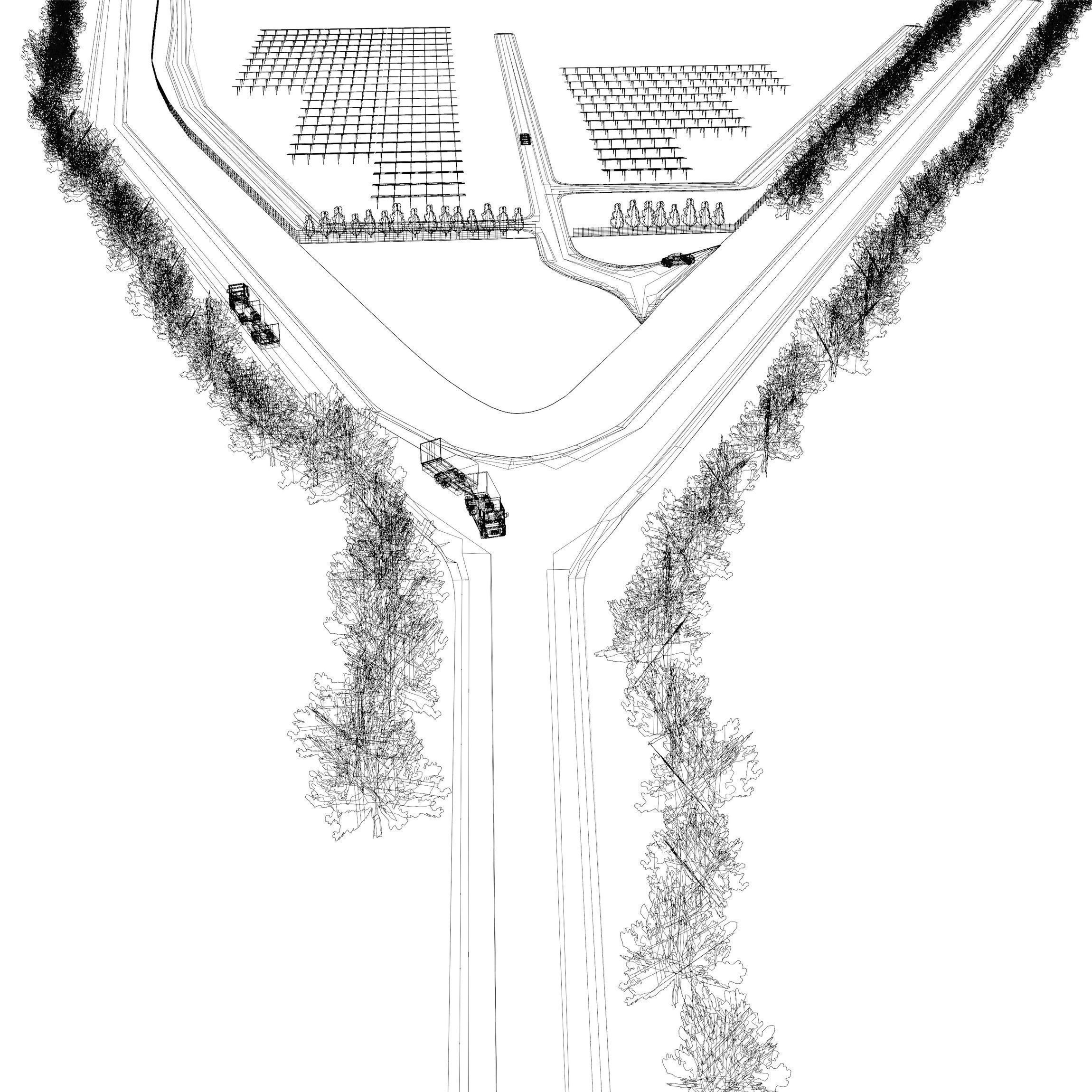 Solar farm layout 3D model | CGTrader