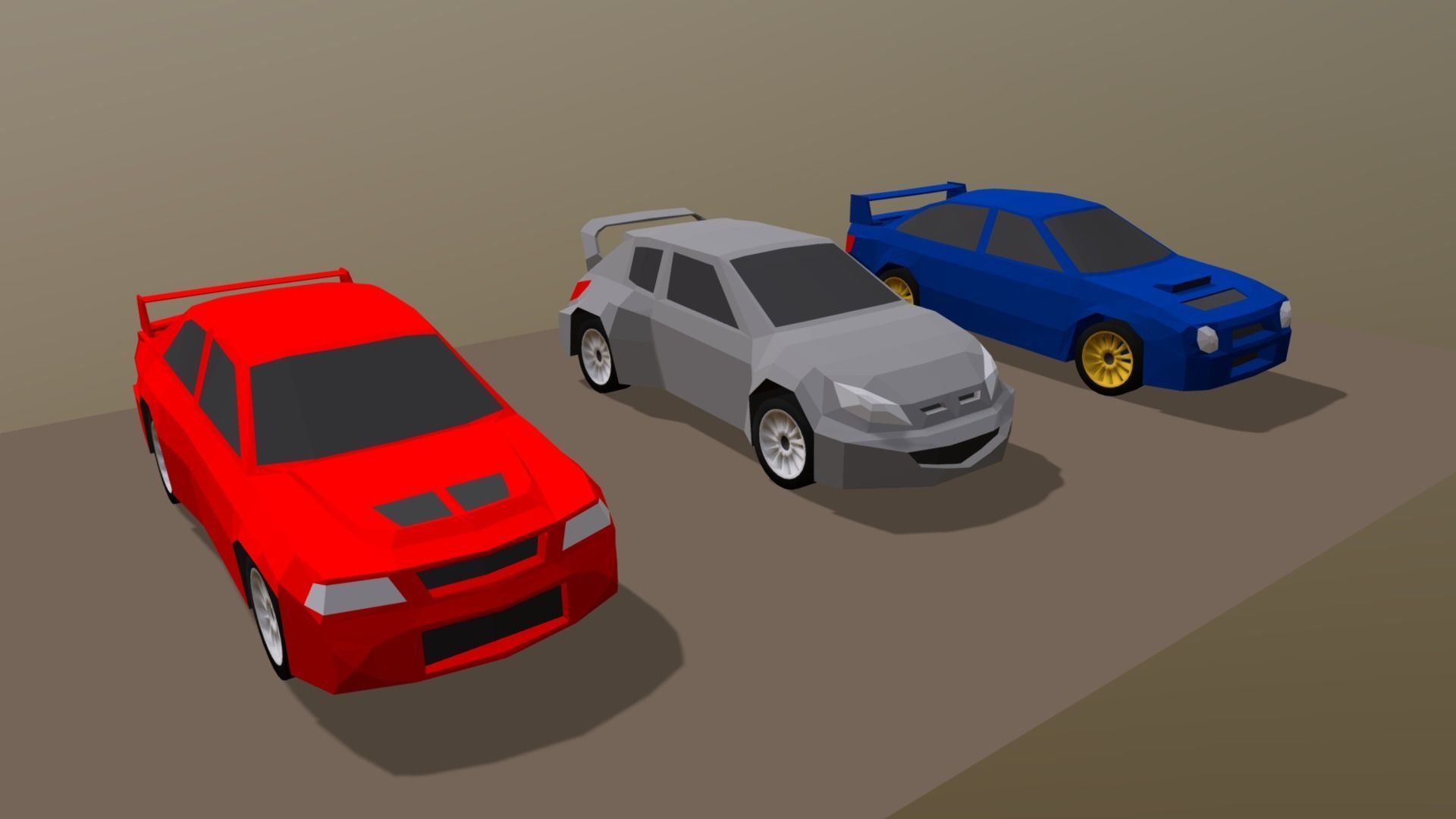 3D model Low Poly Rally Cars VR / AR / low-poly | CGTrader