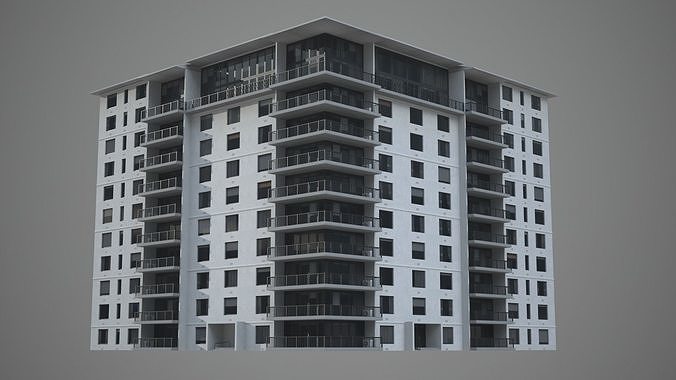 3D model Apartment Building 01 VR / AR / low-poly | CGTrader