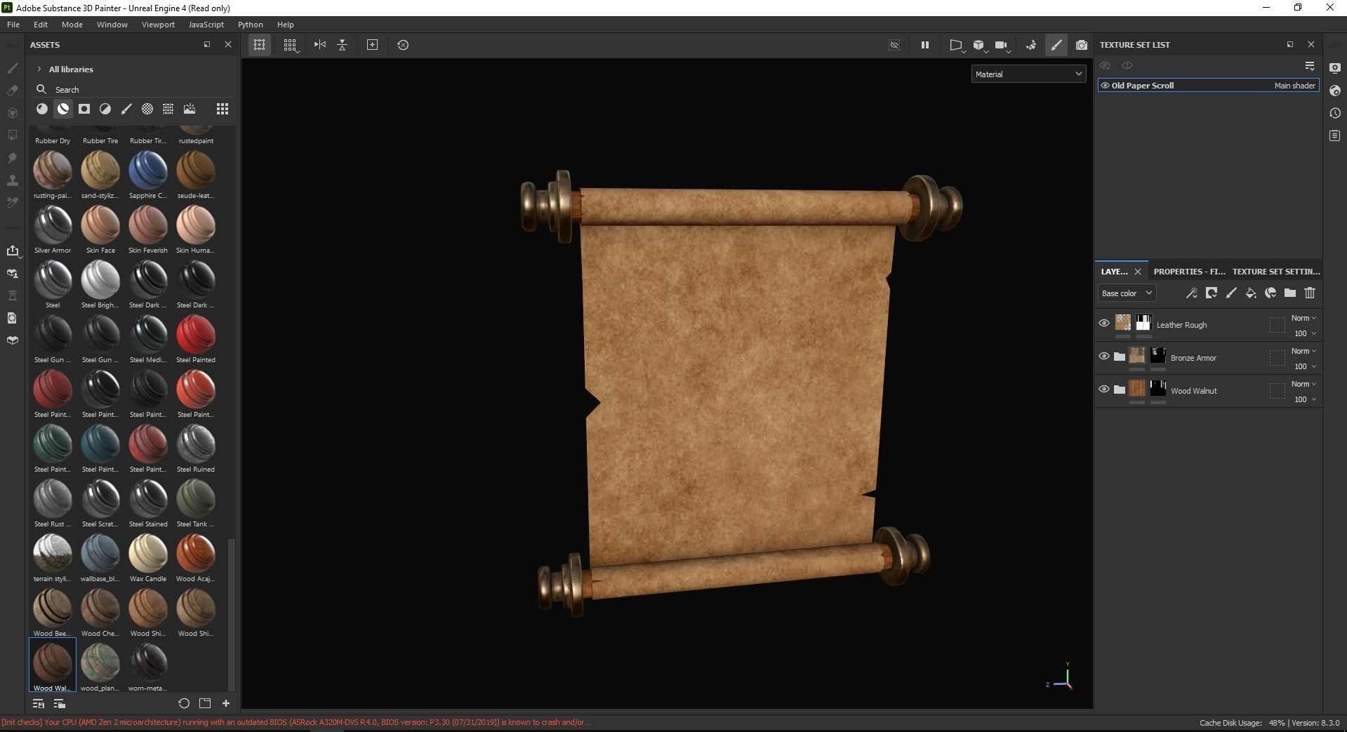 3D model Old Paper Scroll 3D Model VR / AR / low-poly | CGTrader