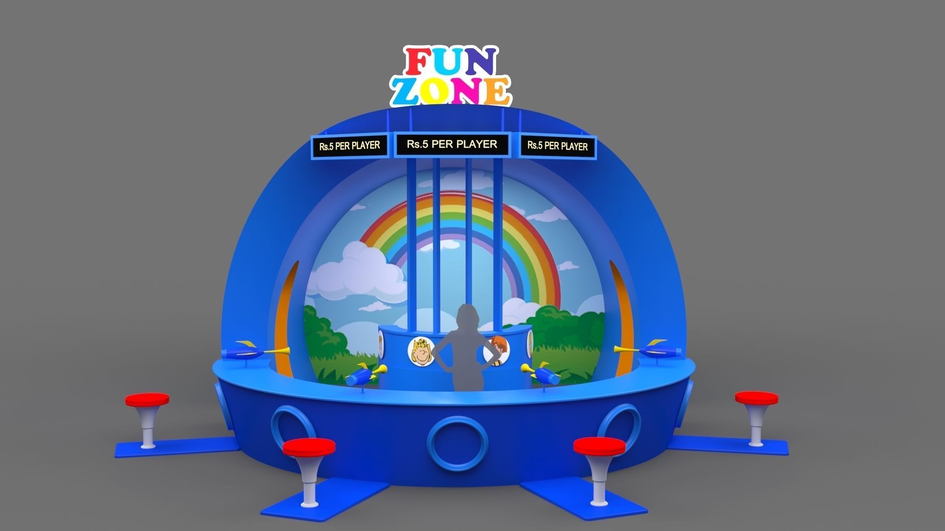 Game Stall 3D model | CGTrader