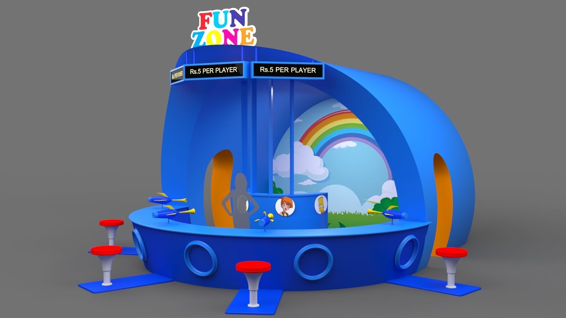 Game Stall 3D model | CGTrader