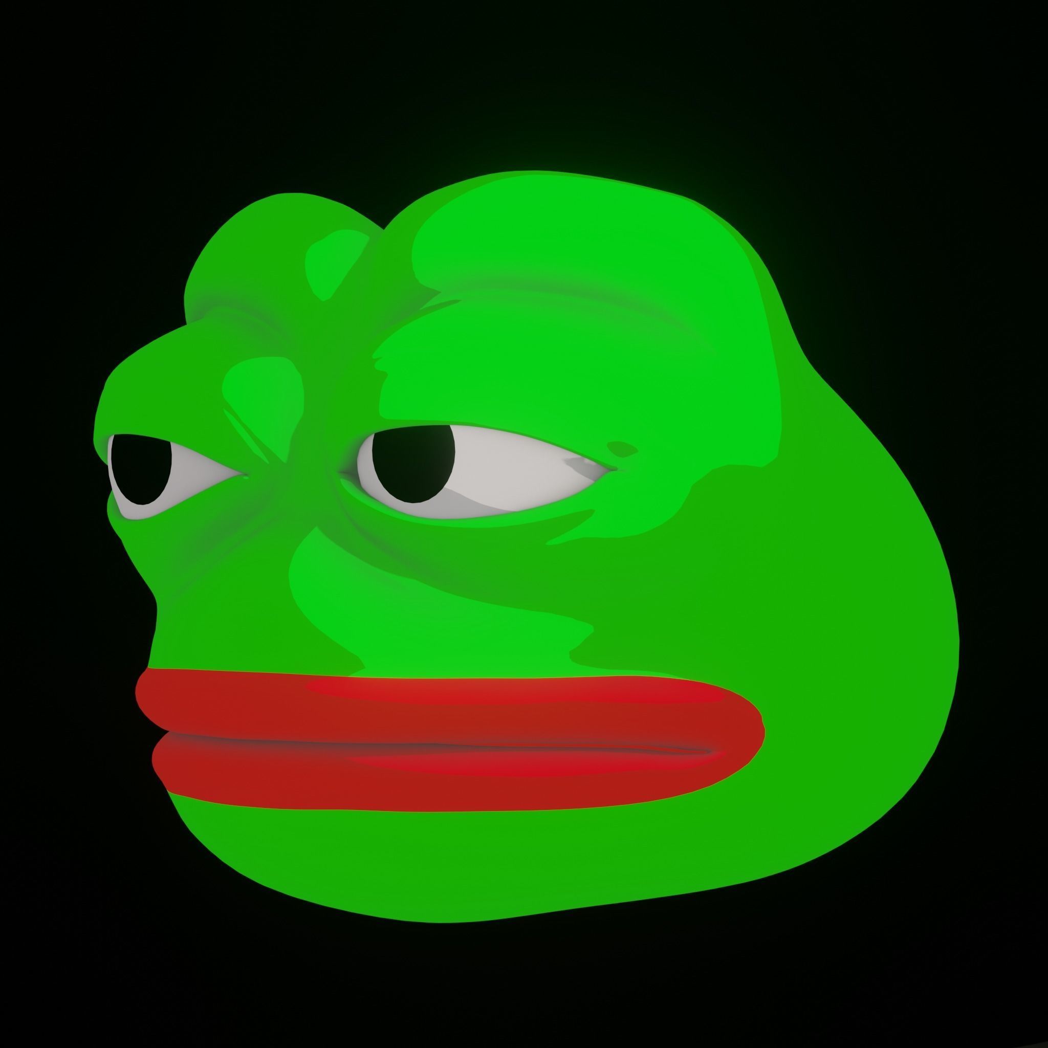 3D model Pepe the Frog Realistic and Cell Shaded - Eye Rig and Shape ...