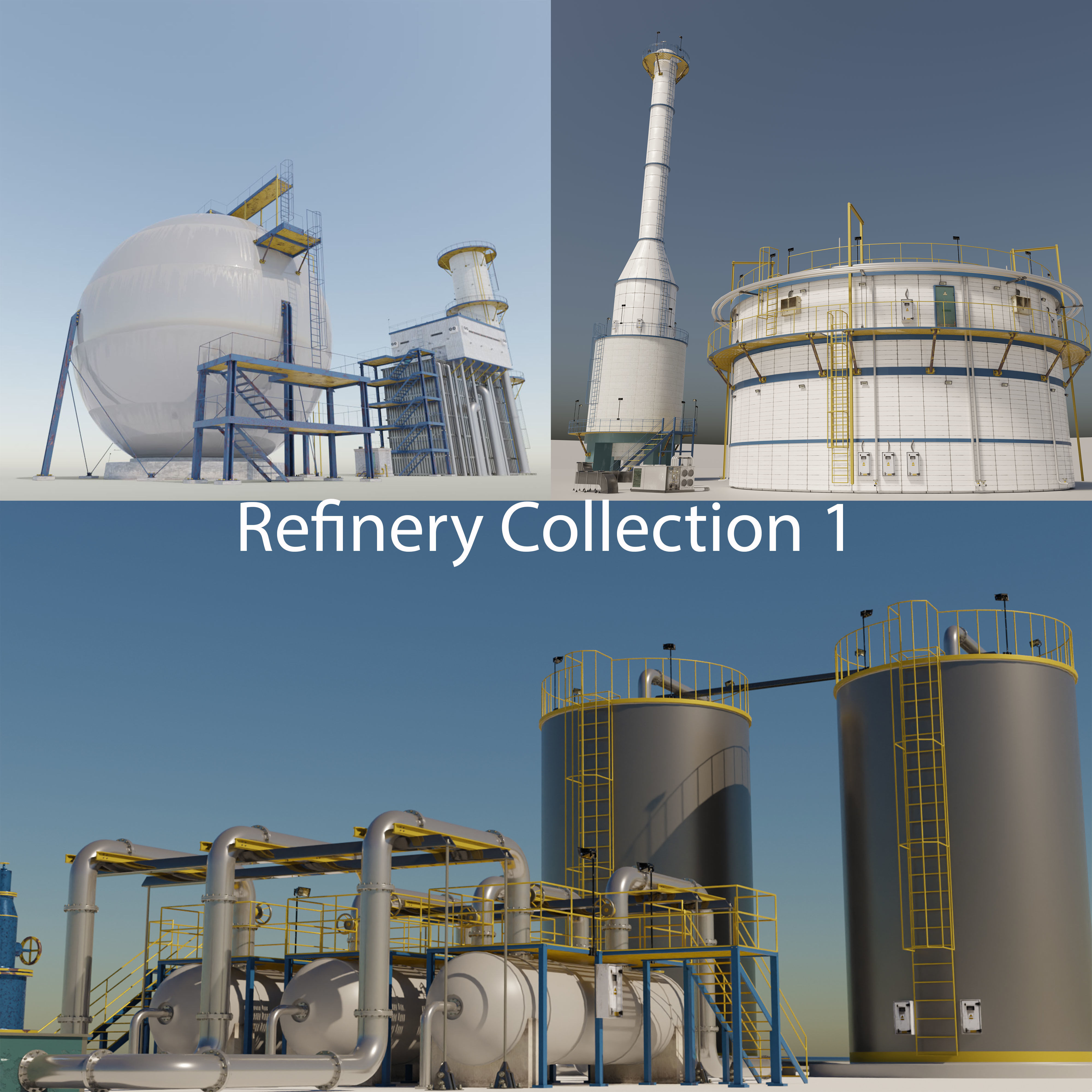 Refinery Collection 1 3D model | CGTrader