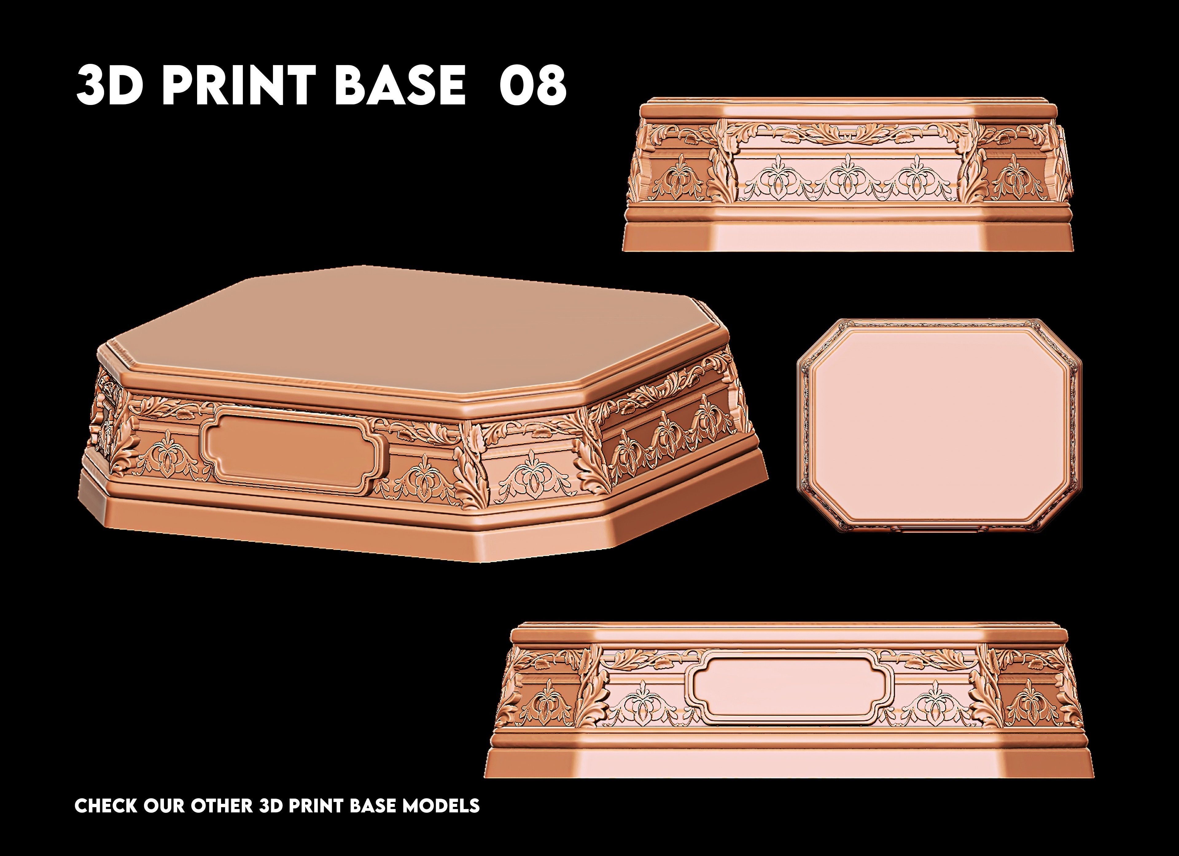 3D Print Base 08 3D model 3D printable | CGTrader