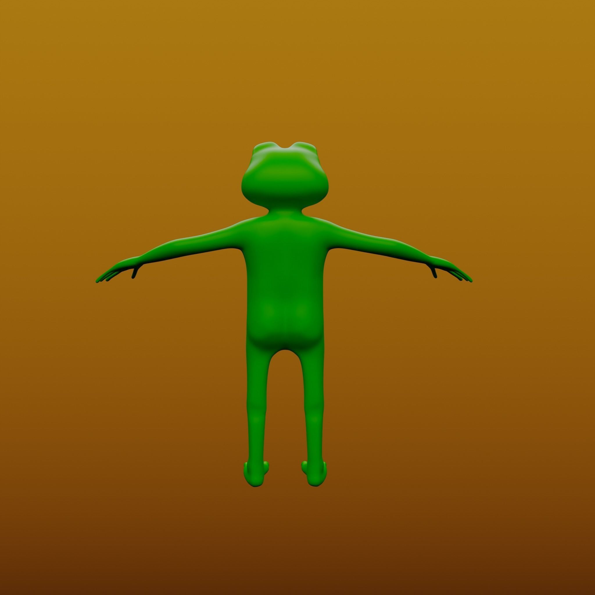 3D model Pepe the Frog Full Body Rigged Character VR / AR / low-poly ...