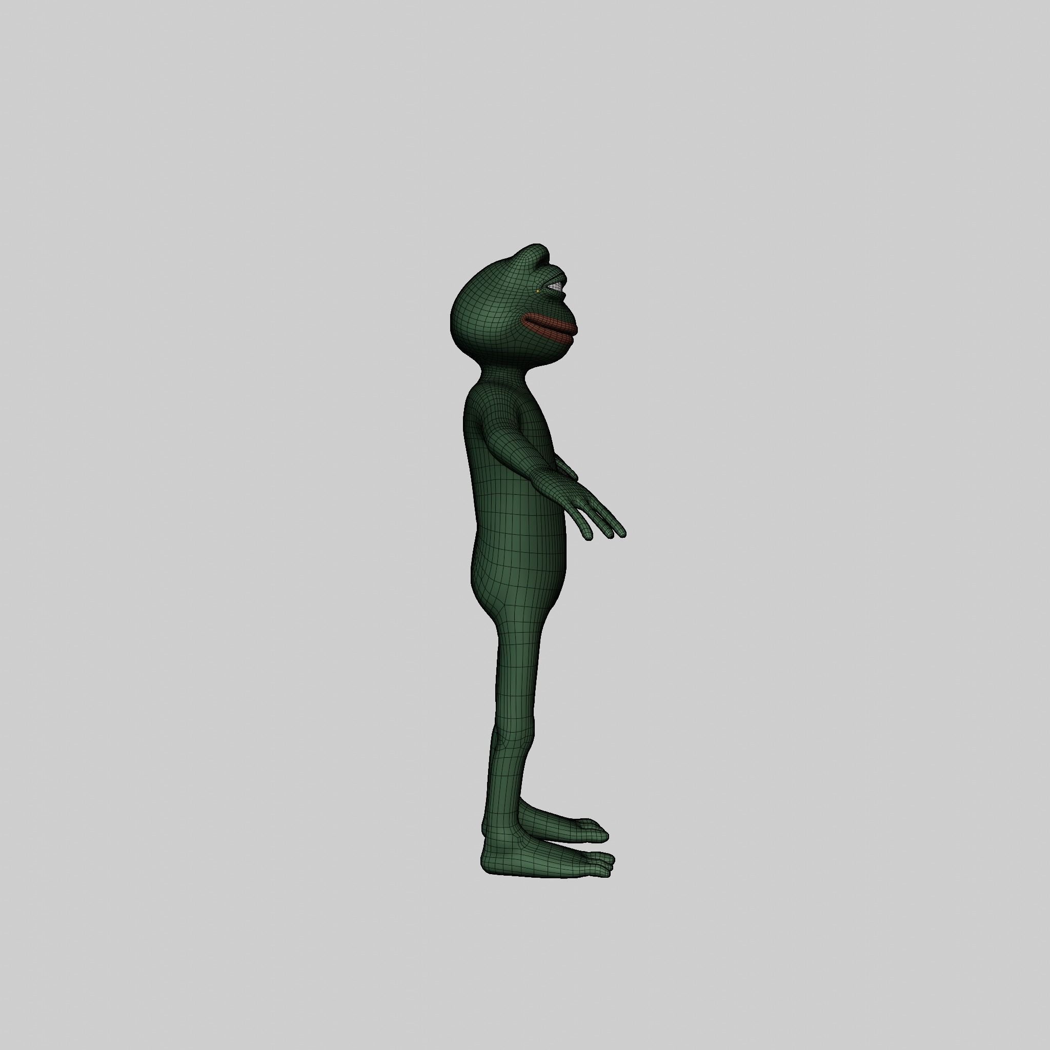 3D model Pepe the Frog Full Body Rigged Character VR / AR / low-poly ...