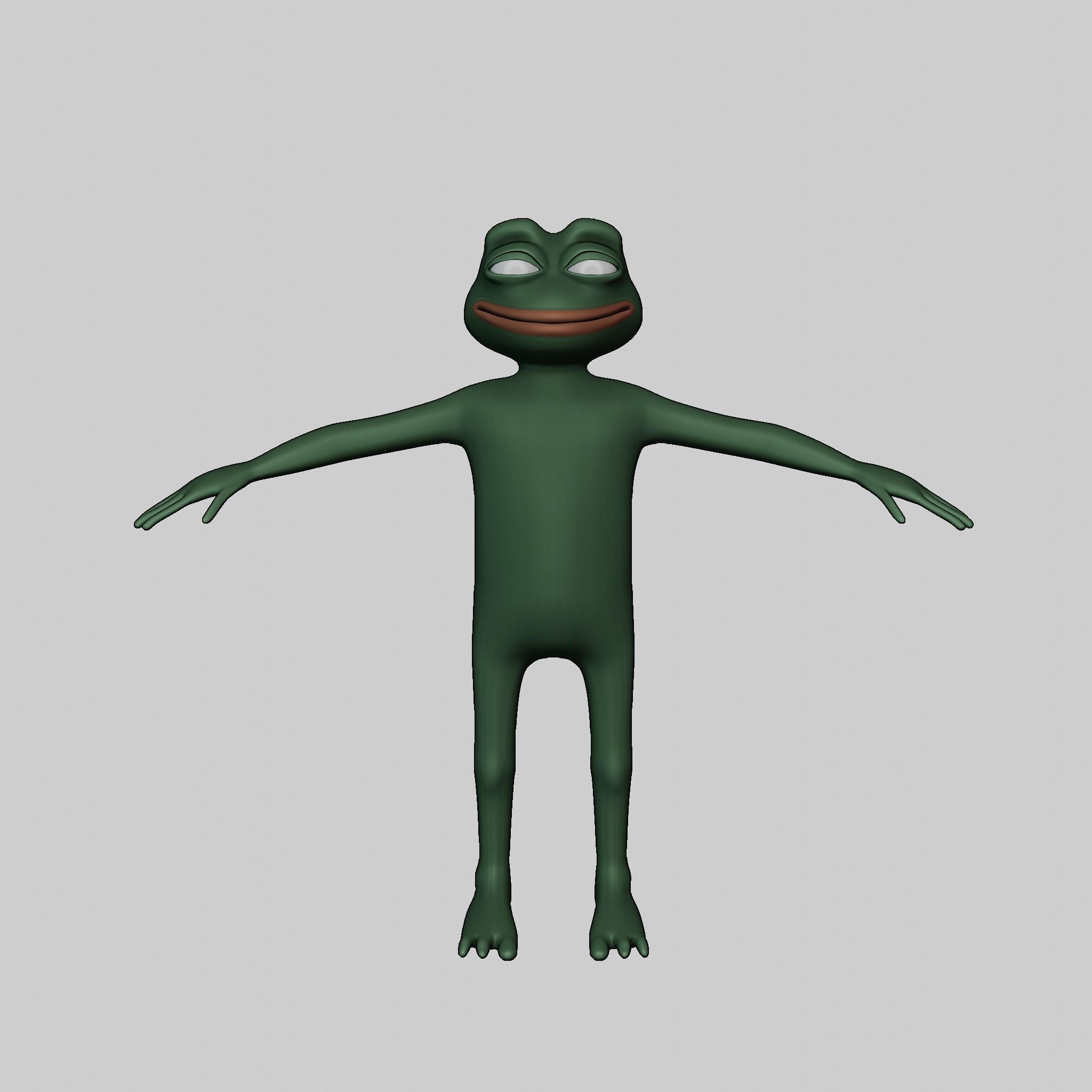3D model Pepe the Frog Full Body Rigged Character VR / AR / low-poly ...