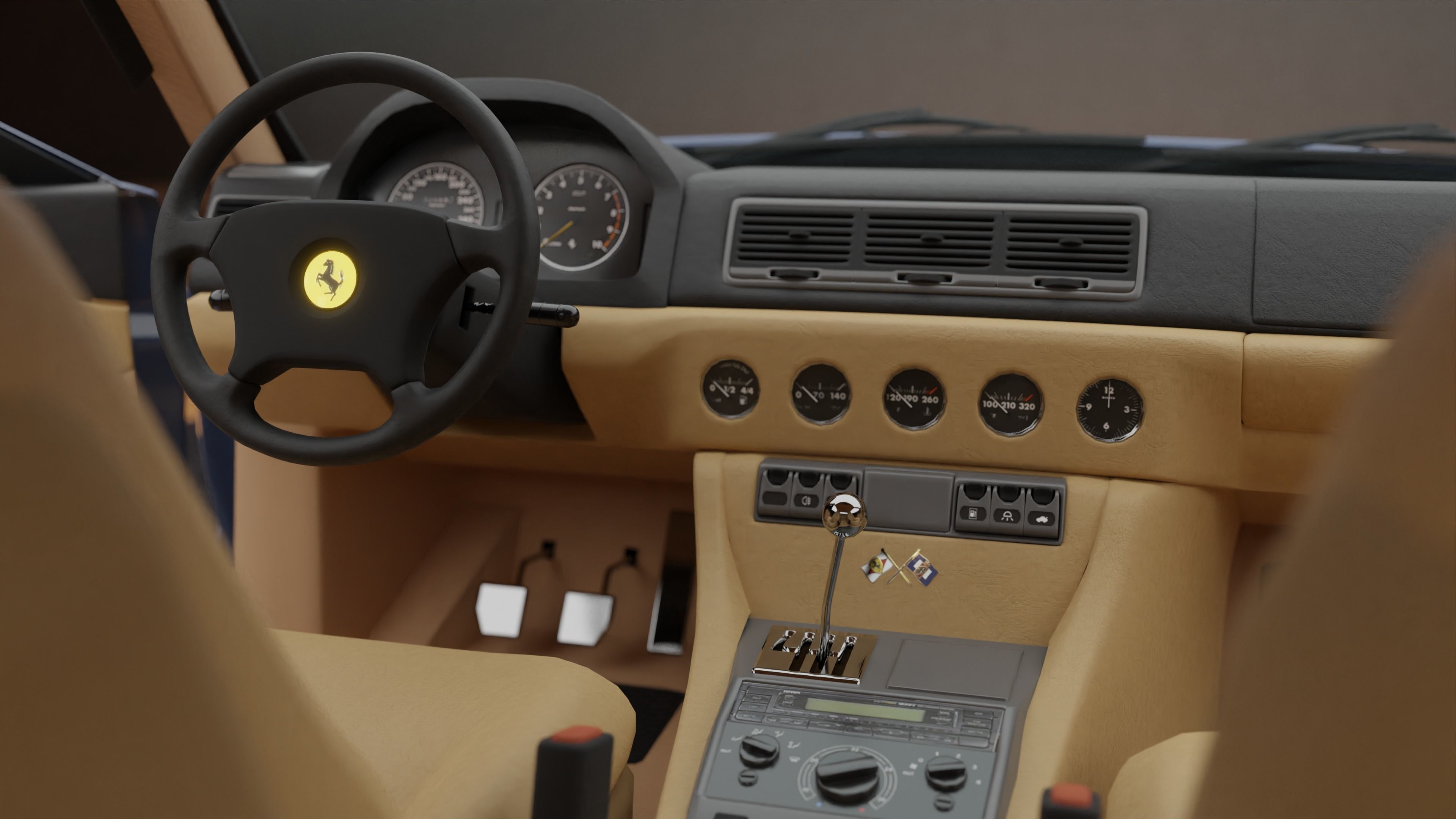 3D model 1992 Ferrari 456 GT - COMPLETE EDITION VR / AR / low-poly ...