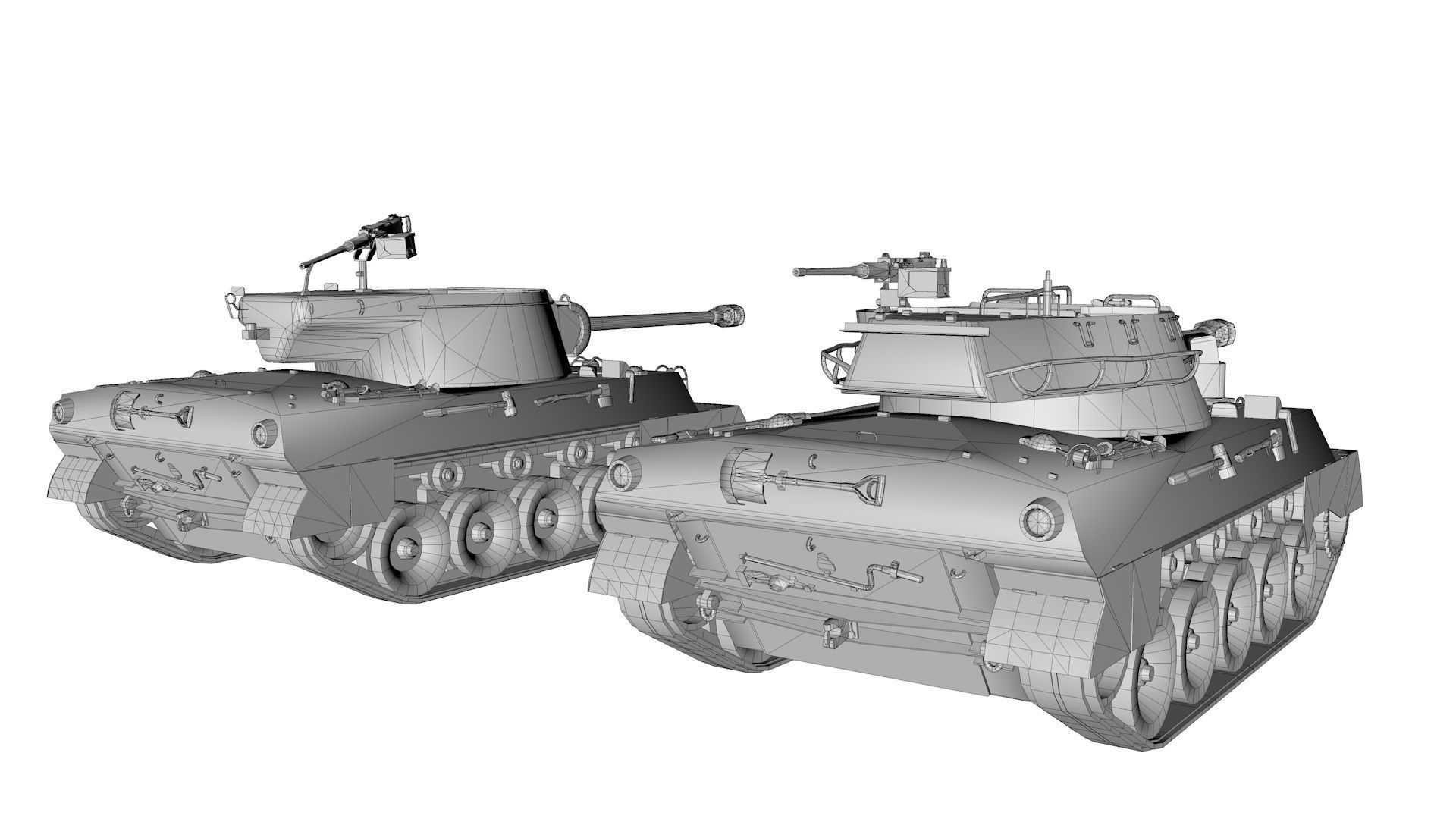 3D model Battle Tank M18 Hellcat VR / AR / low-poly | CGTrader