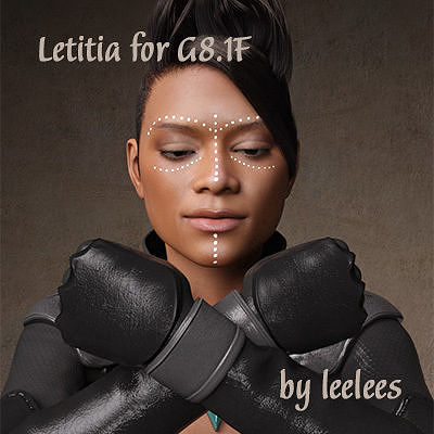 Letitia Wright for Genesis 8-1 Female 3D model rigged | CGTrader