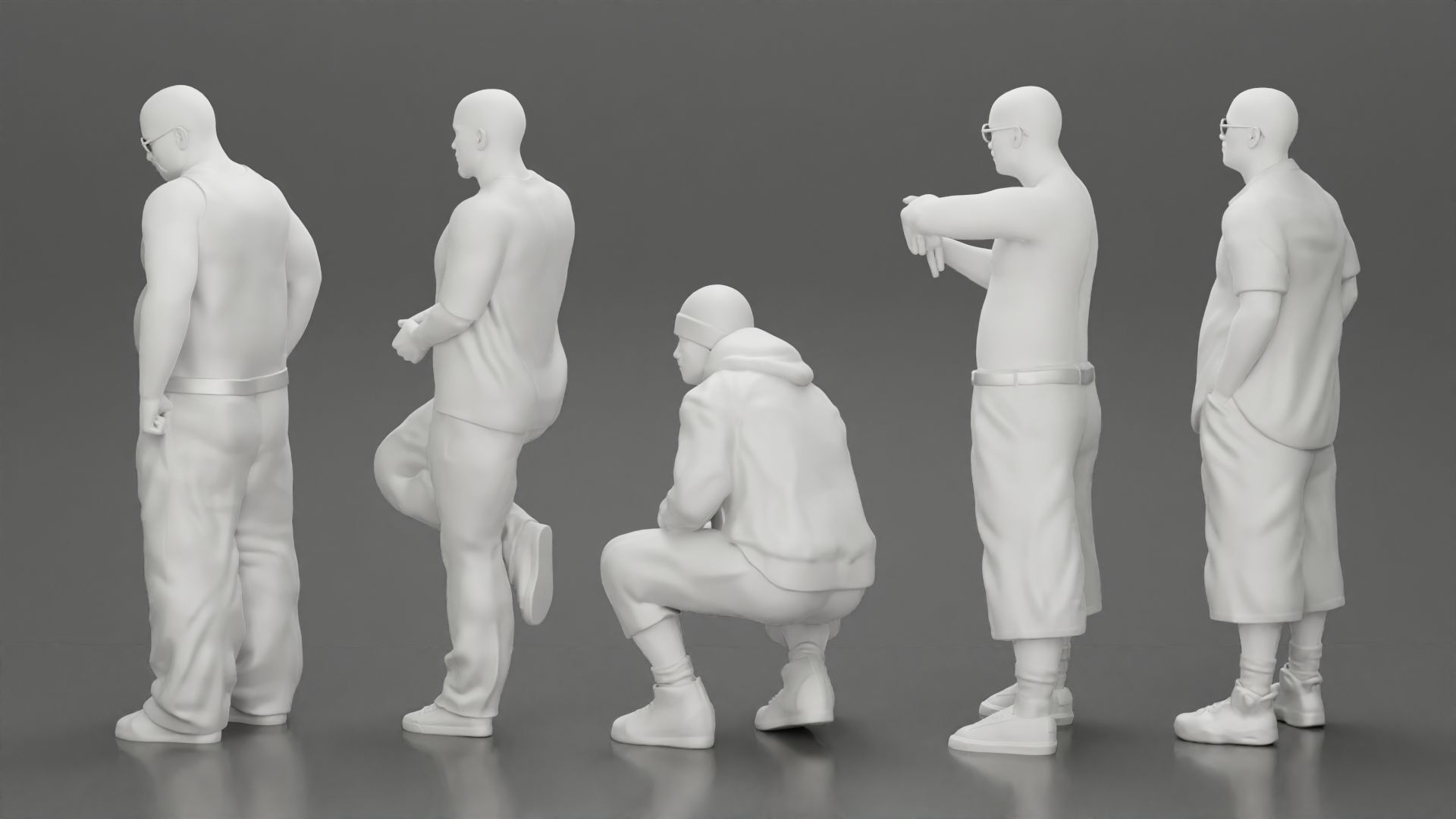 The 5 Gangster Homies Collection | CGTrader