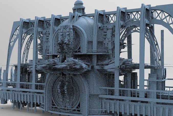 Sci Fi Fusion Emperor Tower Balcony 1 3D model | CGTrader