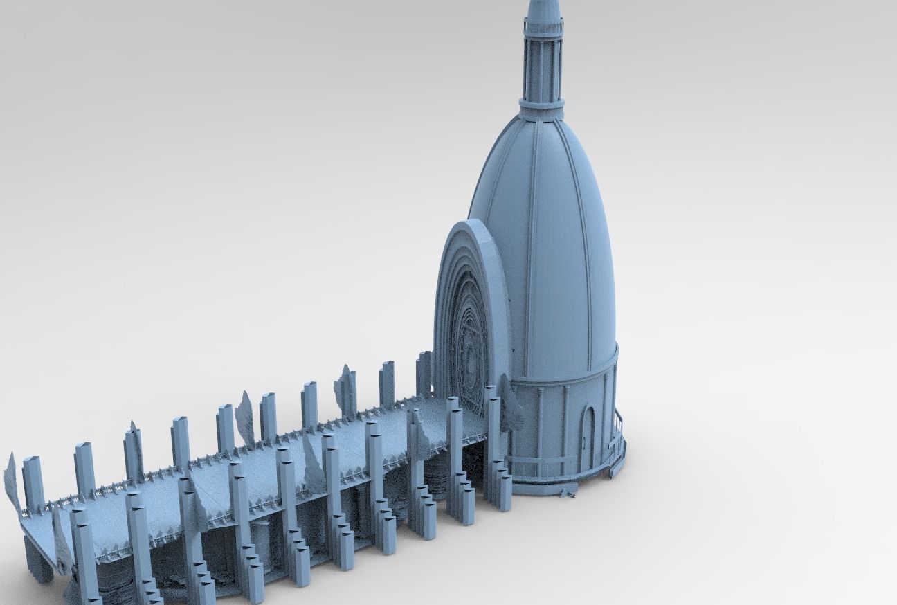 Sci Fi Fusion Emperor Tower Balcony 8 models 3D model | CGTrader