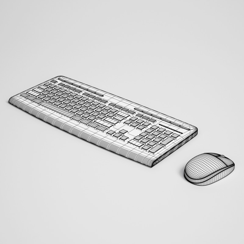 Keyboard and Mouse 25 3D model | CGTrader